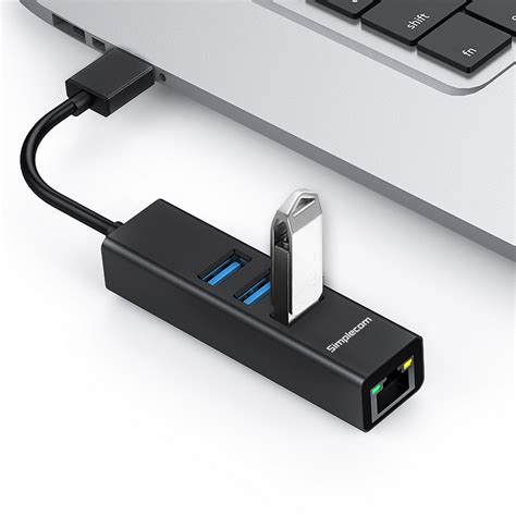 Simplecom CHN Aluminium Port SuperSpeed USB HUB With Gigabit Ethernet Adapter