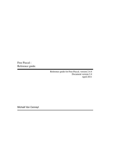 free pascal ref pdf data type boolean data type