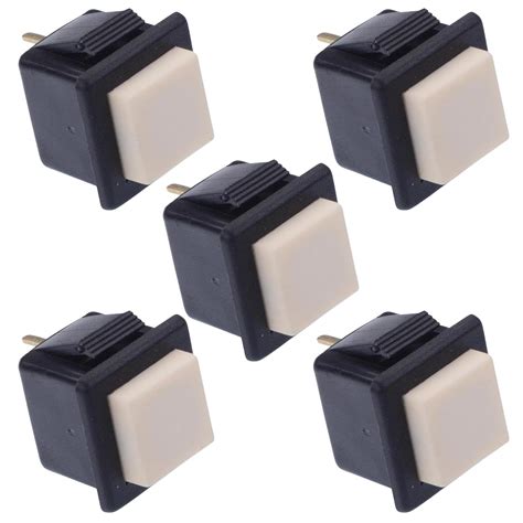 5 X 1442n White On Off Normally Closed Momentary Push Button Switch Spst 3a