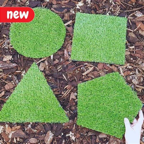 Mini Grass Shapes Circle Triangle Square Pentagon Set Of 4