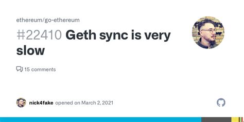 Geth Sync Is Very Slow Issue Ethereum Go Ethereum GitHub