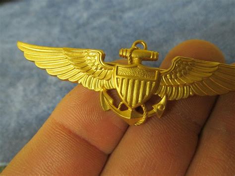 Vietnam Us Navy 275 Pilot Wing Pinback 10k Gold Filled Pin Balfour
