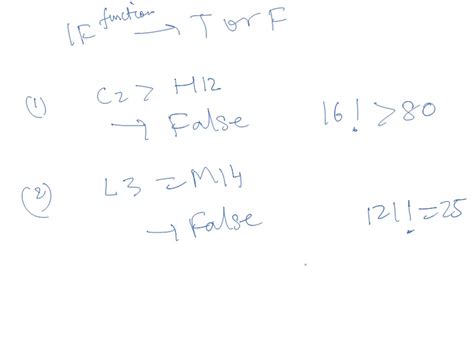 solved for each of the following logical tests indicate whether an if