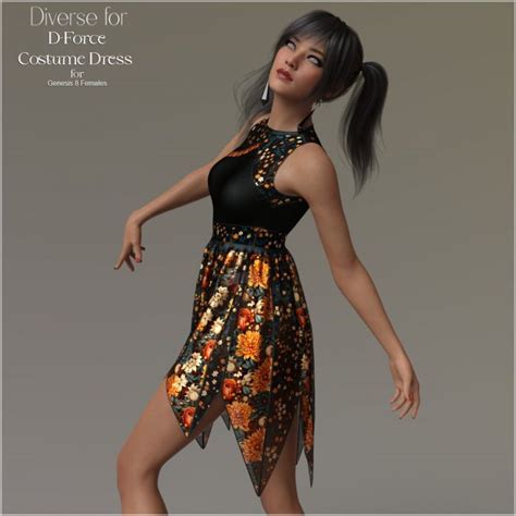 Diverse For D Force Costume Dress D Models For Daz Studio And Poser