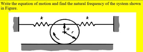 Write The Equation Of Motion And Find The Natural Frequency Of The System