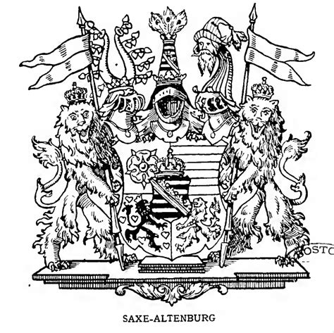 Saxe Altenburg Duchy Of Drawshield