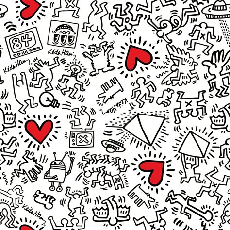 Keith Haring Graffiti Wallpaper Keith Harings Wall Painting Hi Res