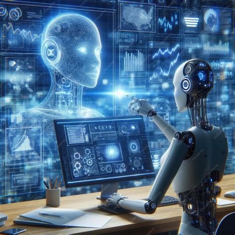 Premium Photo | Futuristic Artificial intelligence Cyborg bionic human robotic synthetic android ...