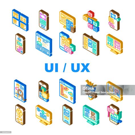 Ui Ux Web Interface App Icons Set Vector Stock Illustration Download