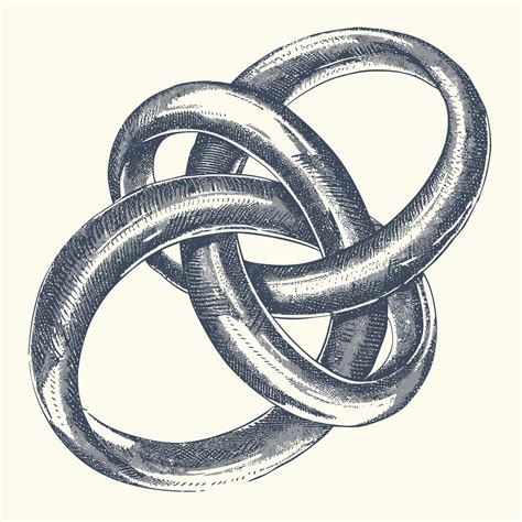 Premium Vector A Drawing Of A Twisted Interlocking Symbol