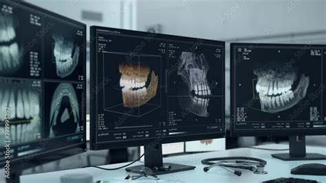 Vidéo Stock Dental Disease Analysis Software Used At The Healthcare