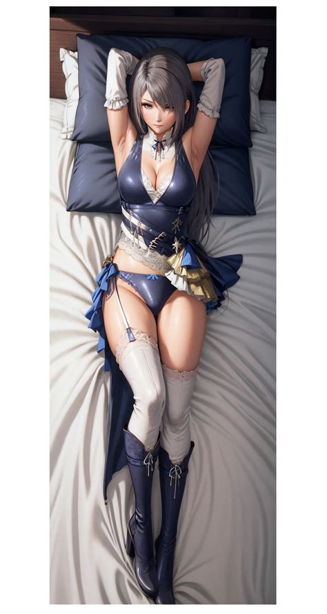 Rule 34 Ai Generated Battle Dress Blue Eyes Dress Final Fantasy Final Fantasy Xvi Gray Hair