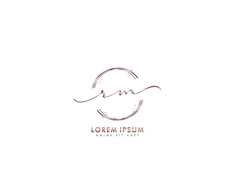 Initial Rm Feminine Logo Beauty Monogram And Elegant Logo Design