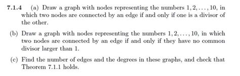solved 7 1 4 a draw a graph with nodes representing the