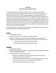 Preparing For Quiz Docx SYD Key Terms And Concepts For Quiz As You Learned In