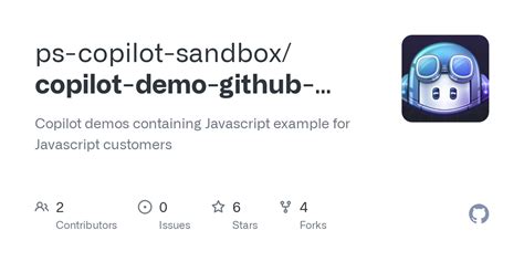 Github Ps Copilot Sandboxcopilot Demo Github Javascript Copilot