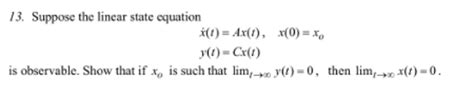 solved suppose the linear state