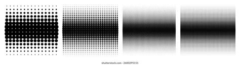 Set Halftone Circle Dots Gradient Pattern Stock Vector Royalty Free 2600295151 Shutterstock