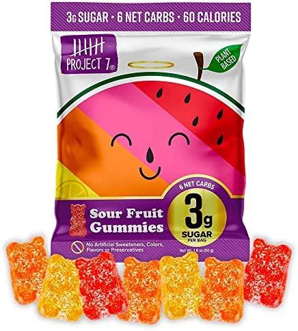 JOYRIDE by Project 7 Keto Gummies, Sour Gummy Bears – Keto Candy with 3g Sugar & 6g Net Carbs ...