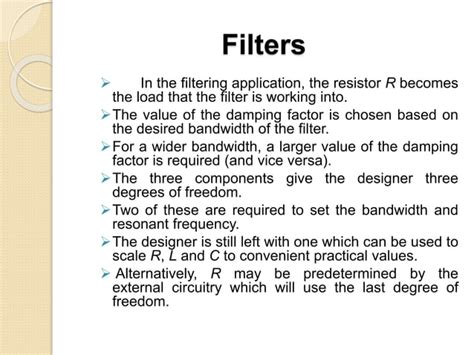 Applications Of Rlc Circuits Pptx