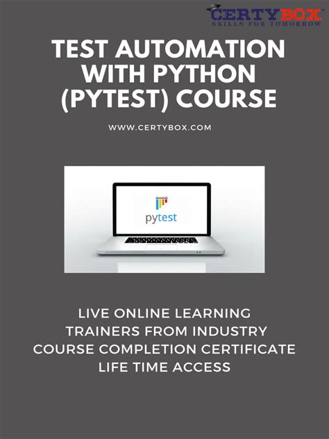 Test Automation With Python Pytest Course Certybox Pdf Software
