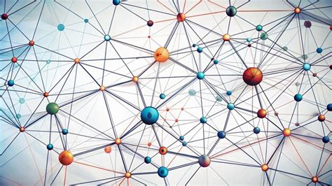 Interconnected Network Of Spheres With Abstract Design Premium Ai Generated Image