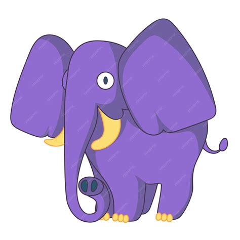 Premium Vector Cute Purple Elephant Vector Illustration