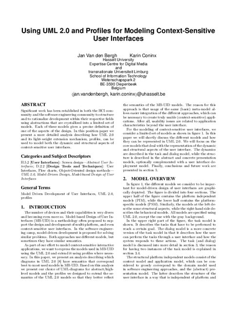 pdf using uml2 0 and profiles for modeling context sensitive user