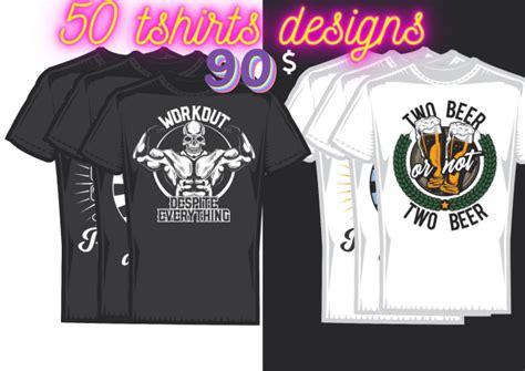 Creat Bulk T Shirt Designs For Print On Demand Business By Youssefelouadi Fiverr