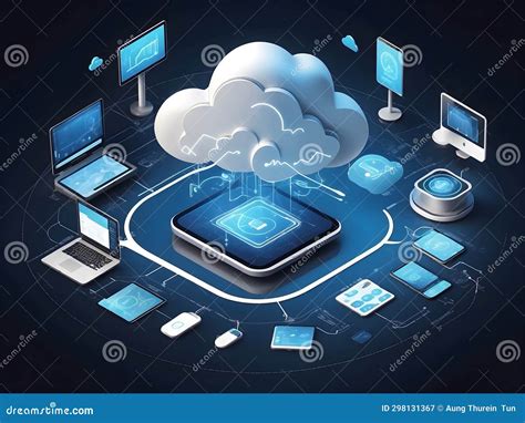 Navigating The Digital Cloud Storage Landscape Stock Illustration Illustration Of Person Data