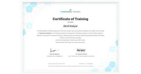 akriti katiyar on linkedin successfully completed the business analytics training from internshala…