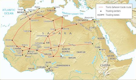 Map Quiz Historical Trans Saharan Trade Routes