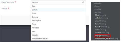 template not showing under template option in add page menu support