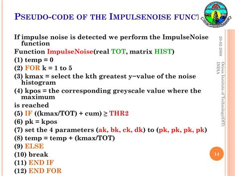Ppt Impulse Noise Detection And Reduction From Color Images Using Fuzzy