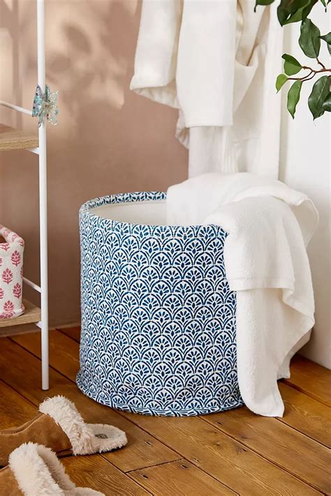 Block Print Laundry Basket Urban Outfitters Uk