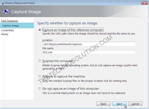 Sysprep And Capture Issue Capture Image Not Showing Software
