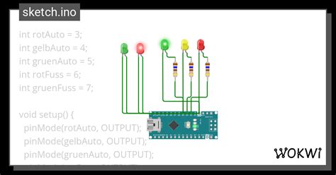 Ampel Anlage Wokwi ESP STM Arduino Simulator