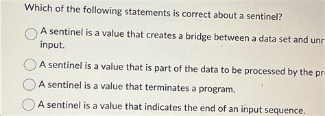 Solved Which Of The Following Statements Is Correct About A