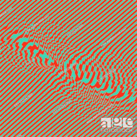 Waveform Background Surface Distortion Pattern With Optical Illusion Stock Vector Vector And