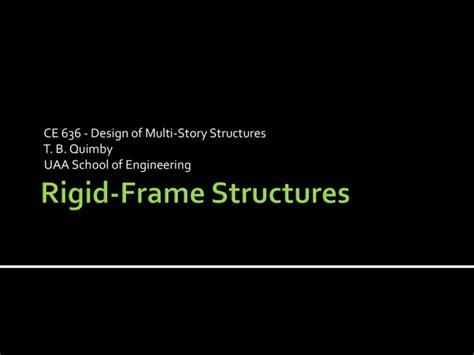 Multi Story Structure Design Rigid Frame Analysis