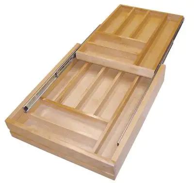 Rev A Shelf 2 Tier Wood Cutlery Drawer
