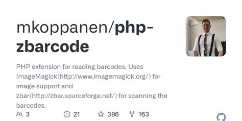 GitHub Mkoppanen Php Zbarcode PHP Extension For Reading Barcodes Uses ImageMagick