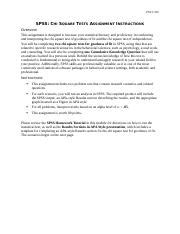 SPSS Homework Chi Square Tests Assignment Docx PSYC 355 SPSS CHI SQUARE TESTS ASSIGNMENT