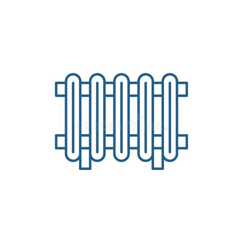 Radiator Line Icon Concept Radiator Flat Vector Symbol Sign Outline Illustration Stock