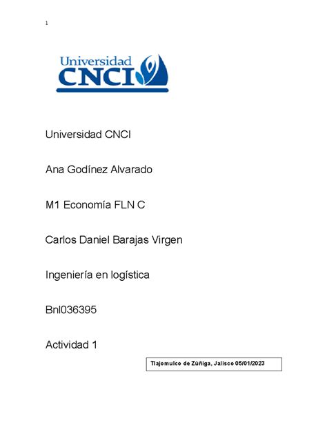 M1 Economía Flc Actividad 1 Universidad Cnci Ana Godínez Alvarado M1