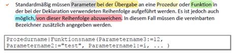 Excel Vba Parameter An Eine Prozedur übergeben Deren Reihenfolge ändern Computer Microsoft