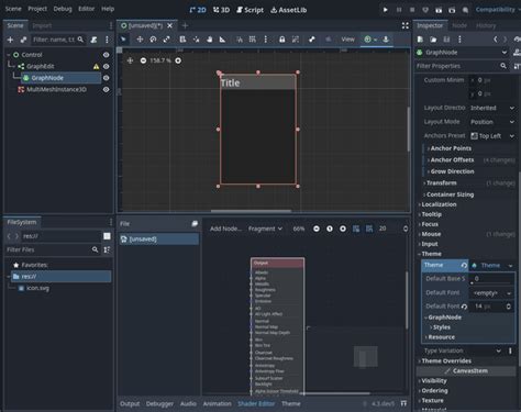 How Do I Make Graphnode Look Like The New Visual Shader Editor Rgodot