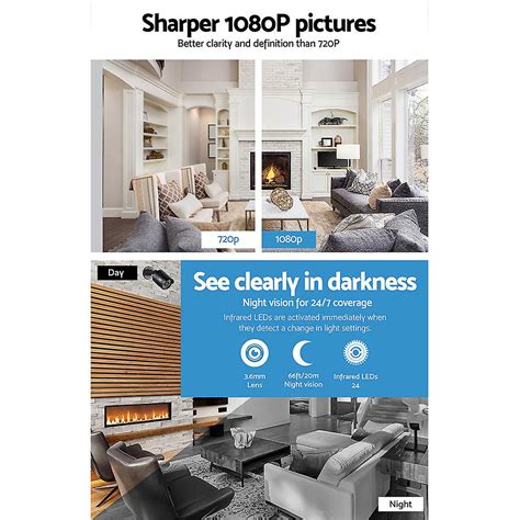 IP Smart Security Camera Systems Ul Tech Cctv Security System 2Tb 4Ch Dvr 1080P Camera Sets