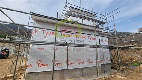 타이벡투습방수지 및 방수시트 작업 현장갤러리 목조주택전문 다우건업