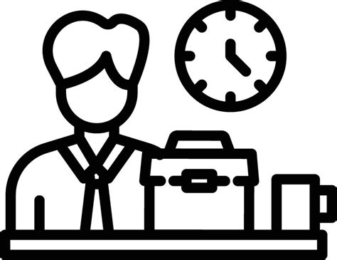 Working Man Line Icon 51440292 Vector Art At Vecteezy